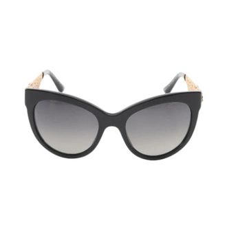 Dolce & Gabbana Pre-owned Dolce & Gabbana Sonnenbrille mit Blumenverzierung und Farbverlauf-Gl&auml;sern - - Pre-owned - Damen - Schwarzk - ONE SIZE
