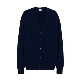 Aspesi Homme, Pulls, Bleu, Taille: M Cardigan en laine m&eacute;rinos &agrave; col en V
