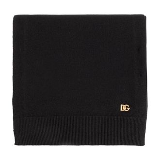 Dolce & Gabbana Kaschmirschal mit Applikation - - Accessories - Damen - Schwarzk - ONE SIZE