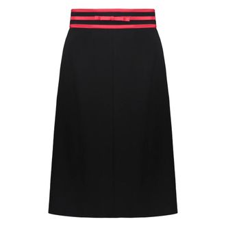 Red Valentino Femme, Jupes, Noir, Taille: 34 FR Jupe &agrave; taille &eacute;lastique