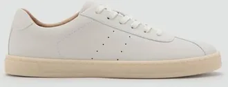 Mango Tennis empi&egrave;cements cuir blanc - Homme - 39 - MANGO MAN