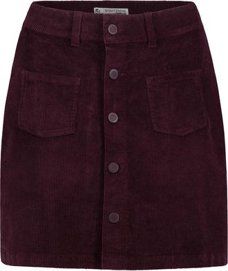 Eight2Nine Sublevel Damen Mini Cordrock aufgesetzte Taschen und Kopfleiste dark-red XL