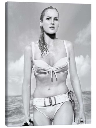 Posterlounge Ursula Andress Leinwandbild 60 x 80 cm Schwarz-Wei&szlig; Wandbilder Wanddeko