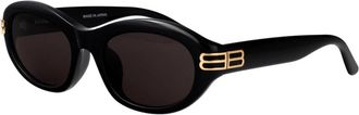 Balenciaga Logo Oval-Rahmen Sonnenbrille - - Accessories - Damen - Schwarzk - 55 MM