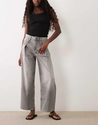 Cotton On Weite Ballon-Jeans in Schattengrau