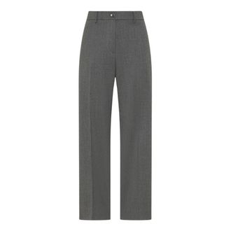 Seventy Gerade geschnittene Gabardine-Hose - - Trousers - Damen - Grau - 2XL