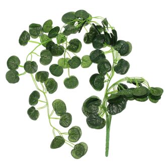 Hemobllo Wandmontierter K&uuml;nstlicher Rattan Pflanzenanh&auml;nger Lebensechte H&auml;ngende Dekoration f&uuml;r Wohnzimmer und Garten Pflegeleichte Rankenpflanze aus Kunststof