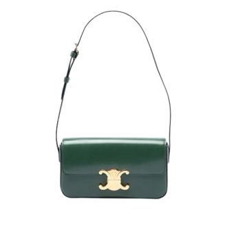 Celine Pre-owned Vintage Flap Schultertasche - - Pre-owned - Damen - Gr&uuml;n - ONE SIZE