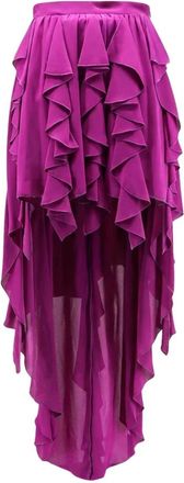 Actualee Satin R&uuml;schenrock - - Skirts - Damen - Lila - 2XS