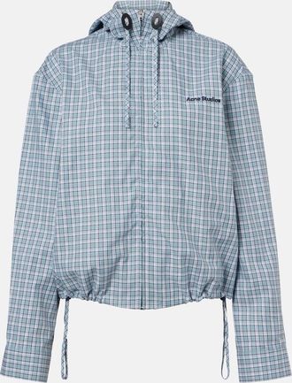 Acne Studios Veste &agrave; carreaux en coton