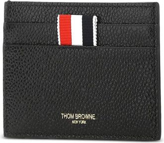 Thom Browne Grained Leather Card Case - Black