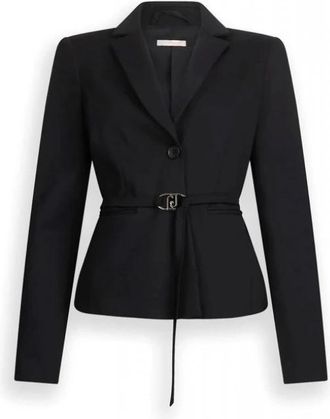 Liu Jo Femme, Vestes, Noir, Taille: 42 FR Belted Blazer