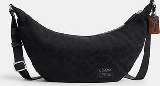Coach Leon Umh&auml;ngetasche Aus Signature Nylon Jacquard f&uuml;r M&auml;nner in Schwarz | Polyamid
