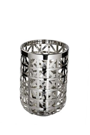 Fink Windlicht - Joris - Edelstahl - Ma&szlig;e (&Oslash;xH): 22 x 33 cm - sch&ouml;nes Spiel aus Licht und Schatten