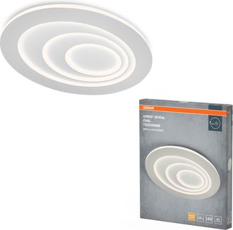 Osram ORBIS SPIRAL OVAL LED Deckenleuchte, weiß, 63W, 5500lm, 720mm Durchmesser, sehr homogene Lichtverteilung, indirektes Licht, integriertes LED-Modul, la