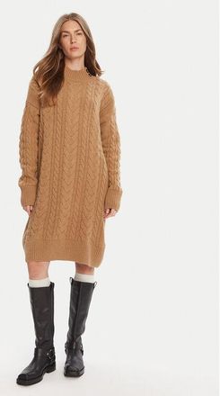 Barbour Strickkleid Belford LDR0946BE31 Braun Regular Fit