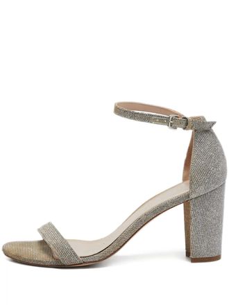 Stuart Weitzman Sandalen mit Glitter-Finish - Grau