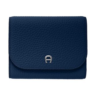 Aigner Femme, Accessoires, Bleu, Taille: ONE Size Portefeuille en Cuir Élégant & Porte-cartes