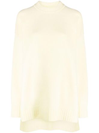 Jil Sander pull en laine &agrave; encolure ras du cou - Jaune