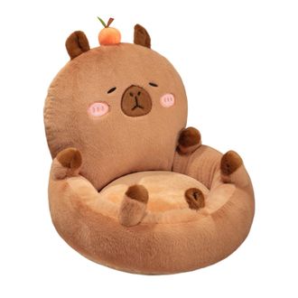Generico Capibara Sofakissen, weich, Capibara mit R&uuml;ckenlehne, Boden f&uuml;r Sofa, f&uuml;r Frauen und M&auml;dchen, B&uuml;rostuhl zu Hause und Schlafzimmerdekoration