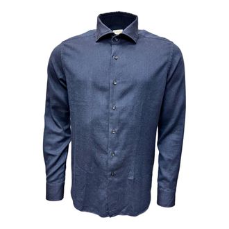 Xacus Chemise en flanelle marine avec Lyocell - Homme - Chemises - Bleu - Taille: XL