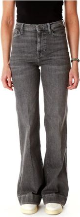7 For All Mankind Femme, Jeans, Gris, Taille: W24 Flared Fit Jeans