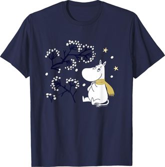 Moomin Moomintroll Winter beobachtet den Schnee T-Shirt