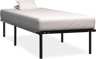 vidaXL Bettgestell Schwarz Metall 90&times;200 cm Vidaxl