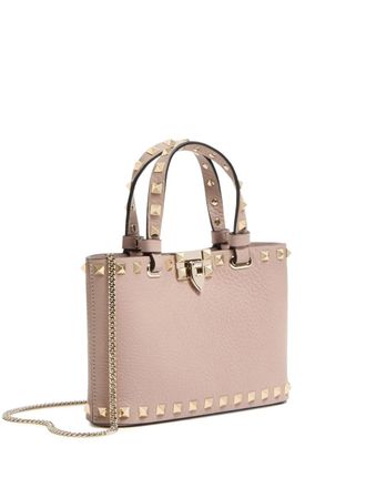 Valentino Garavani mini sac cabas à ornements Rockstud - Rose