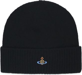 Vivienne Westwood Femme, Accessoires, Noir, Taille: ONE Size Cashmere Beanie