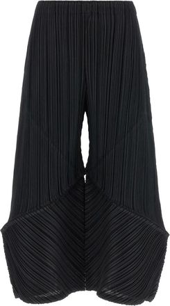 Issey Miyake Femme, Pantalons, Noir, Taille: 42 FR Thicker Bottoms 2 Pleated Pantalons