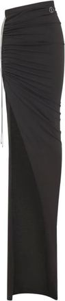 Moncler Femme, Jupes, Gris, Taille: 40 FR Drawstring Detail Front Slit Maxi Skirt