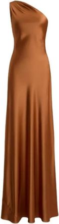 Ralph Lauren Asymmetrisches Maxikleid - - Dresses - Damen - Braun - XS