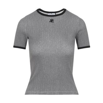 Courr&egrave;ges Damen, Oberteile, Schwarzk, XSGr&ouml;&szlig;e