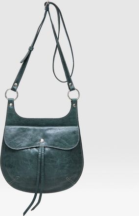 Philini Smaragdgr&uuml;ne Umh&auml;ngetasche im Sattlestil - Cowboy