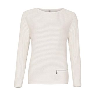 Skovhuus Femme, Pulls, Blanc, Taille: 38 FR Pull avec effet de fermeture &eacute;clair