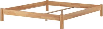 Erst-Holz Doppelbett Ehebett 180x200 Massivholz-Bettgestell Buche Natur ohne Zubehör 60.84-18 oR
