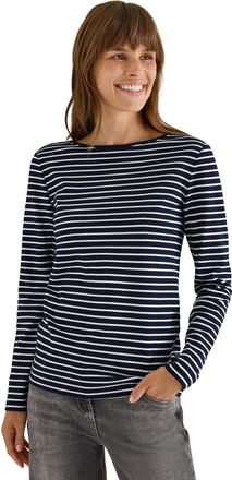 Cecil Damen 3227847 Gestreiftes Shirt, Vanilla White, XXL