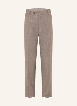 Fioroni Cashmere Fioroni Flanellhose Extra Slim Fit grau