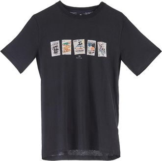 Paul Smith Homme, Tops, Noir, Taille: M T-Shirt Francobolli