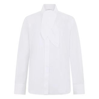 Givenchy Cocoon Hemd aus Popeline mit Schleife - - Blouses & Shirts - Damen - Wei&szlig; - S
