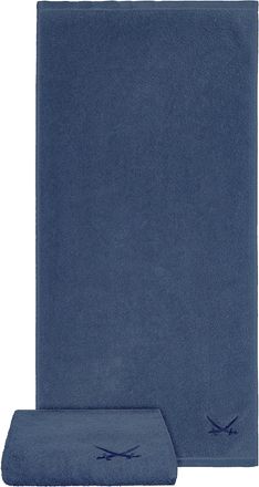 Sansibar 2er Set Badetuch 90x180 cm - saugstarkes Strandtuch/Saunatuch aus Baumwolle - Oeko-TEX zertifizierter Frottee - Sylt-Design mit gesticktem Säbel-Logo 