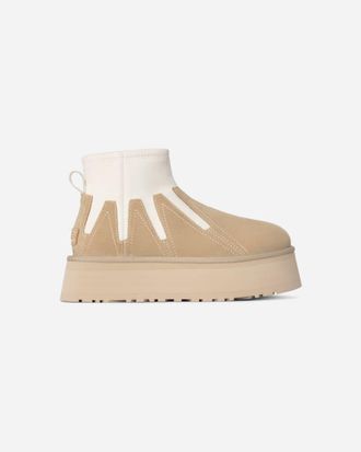 UGG Classic Mini Dipper Sunwave f&uuml;r Damen in Brown, Gr&ouml;&szlig;e Wildleder