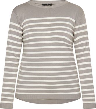 Usha Strickpullover Damen grau-wollwei&szlig;