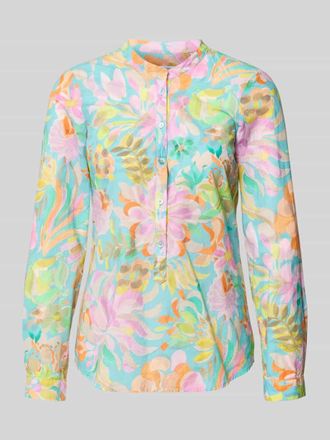 Emily van den Bergh Bluse mit abgerundetem Saum und Knopfleiste