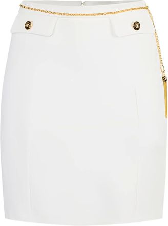 Elisabetta Franchi minijupe à ceinture en chaine - Blanc