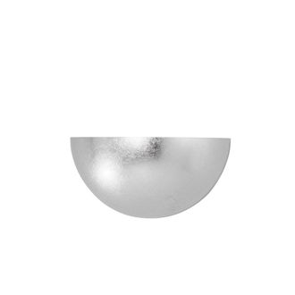 Luce-Ambiente-Design Moritz Wall Light in Plaster Coated in Silver Leaf 25x12.5 Cm