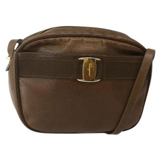 Ferragamo Pre-owned Leder Schultertasche - - Pre-owned - Damen - Braun - ONE SIZE