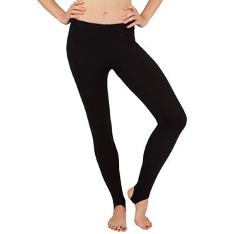 TecTake dressforfun Damen Leggins mit Steg | Idealer Begleiter bei Ballett, Tanz, Sport und Gymnastik | diverse Farben (XXL | Schwarz | Nr. 301314)