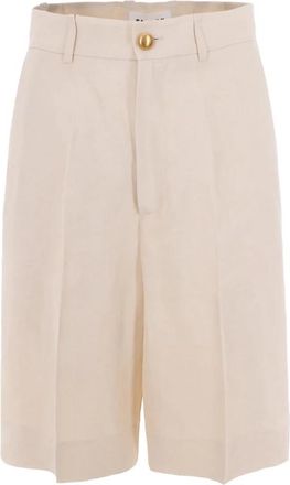 P.A.R.O.S.H. P.a.r.o.s.h., Femme, Shorts, Beige, Taille: 38 FR Pleated Tailored Shorts